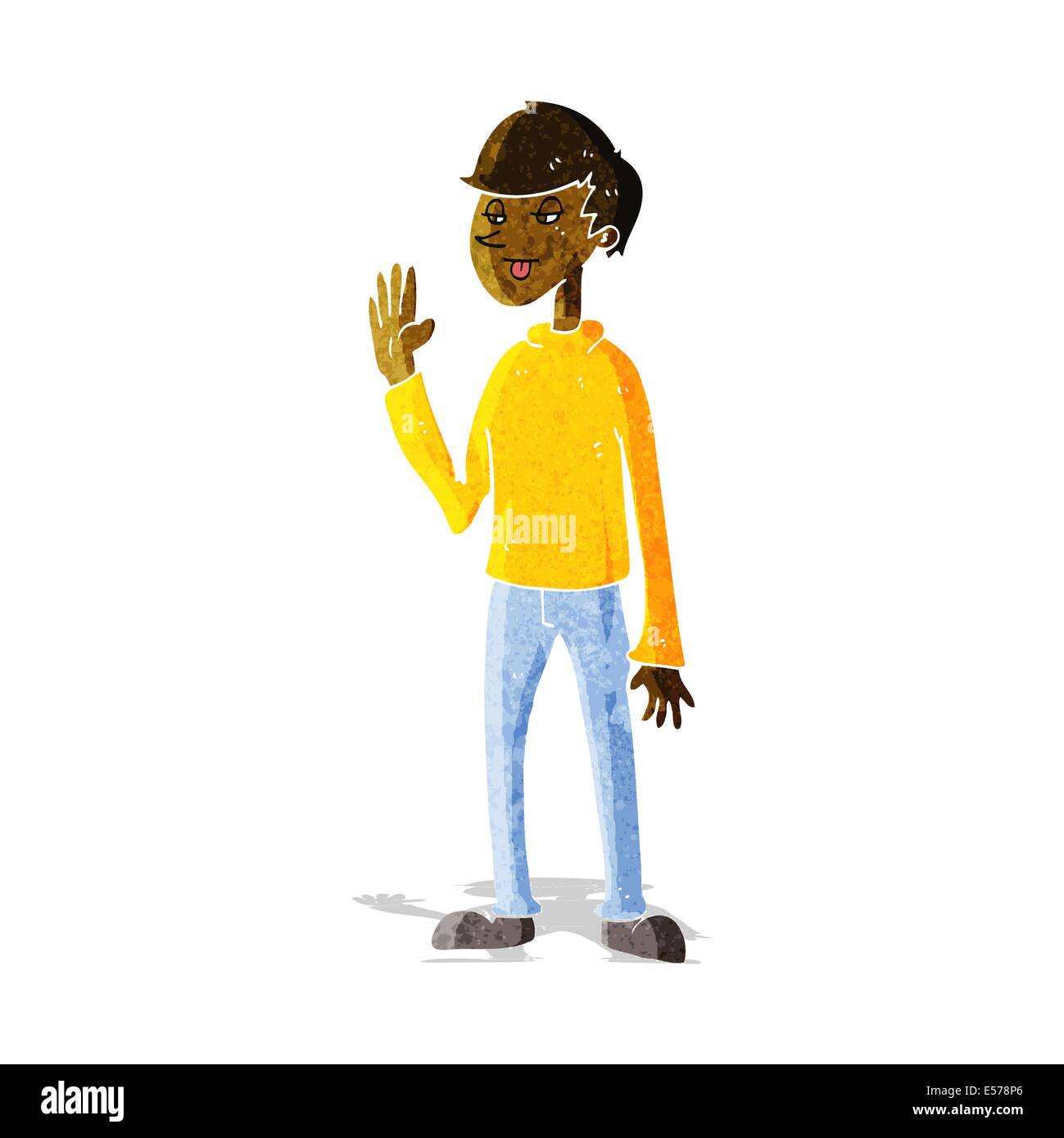 cartoon waving man Stock Vector Image & Art - Alamy