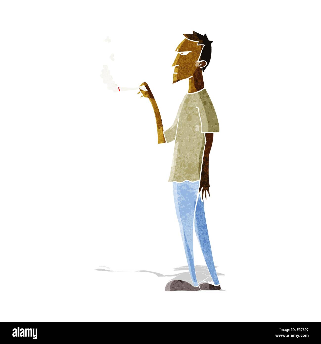 cartoon annoyed smoker Stock Vector Image & Art - Alamy