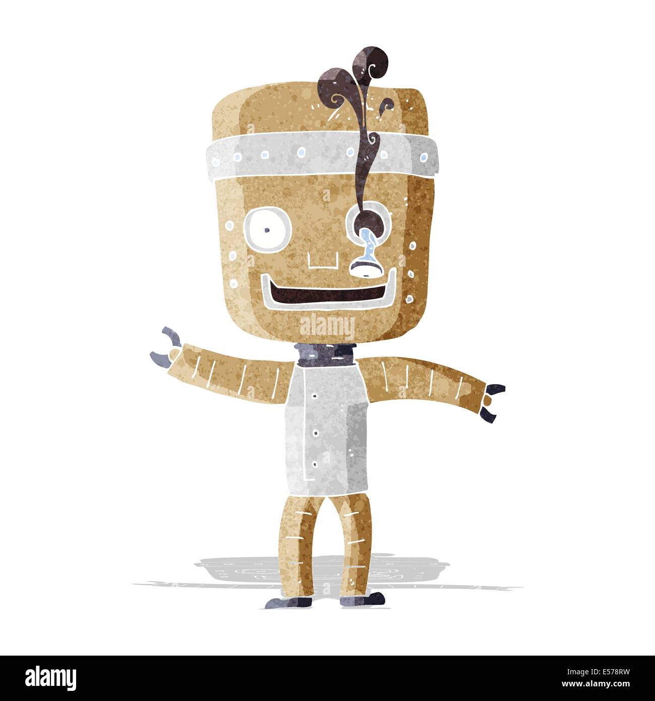 cartoon funny old robot Stock Vector Image & Art - Alamy