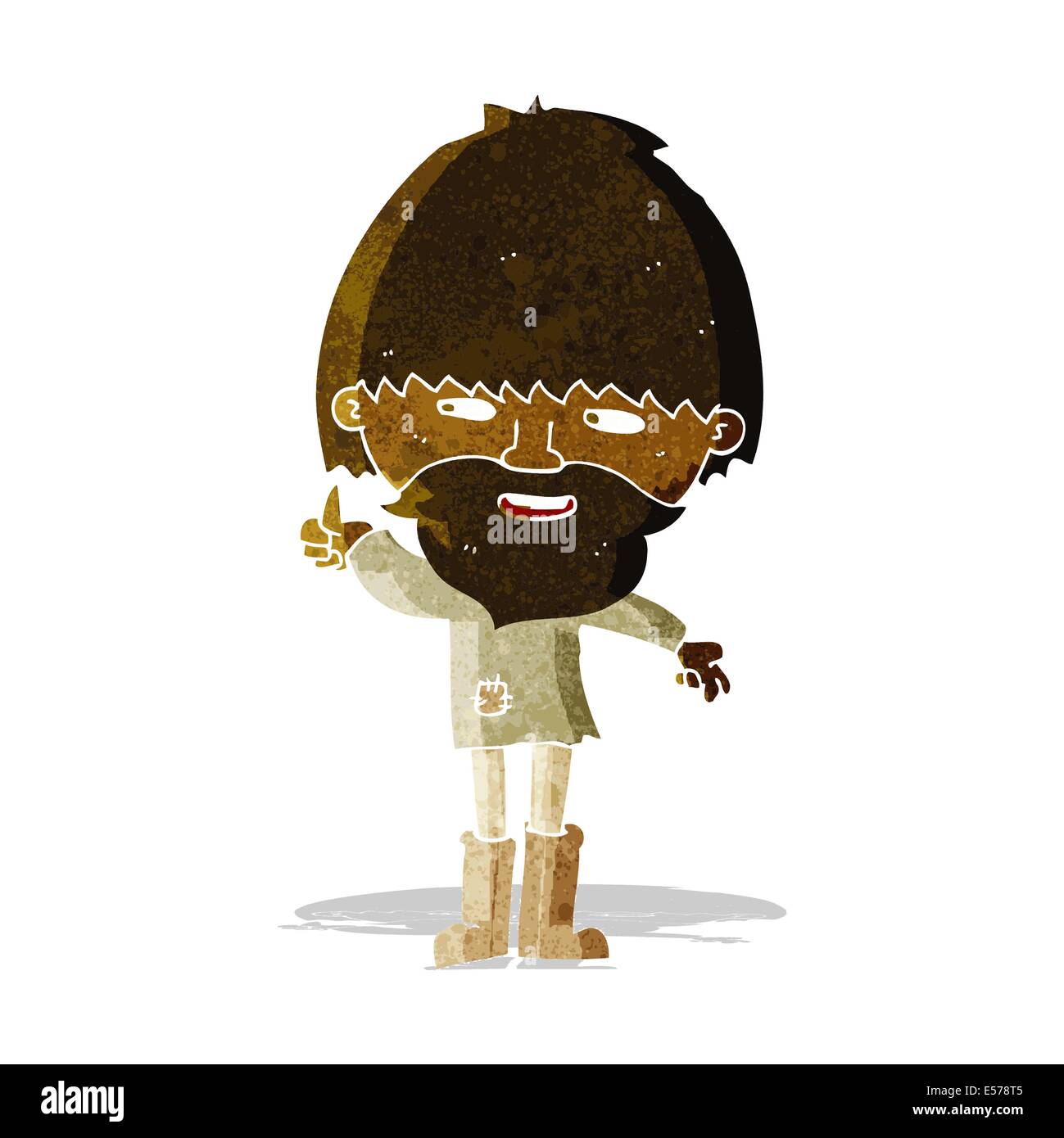 Cute cartoon hippie in Cut Out Stock Images & Pictures - Alamy