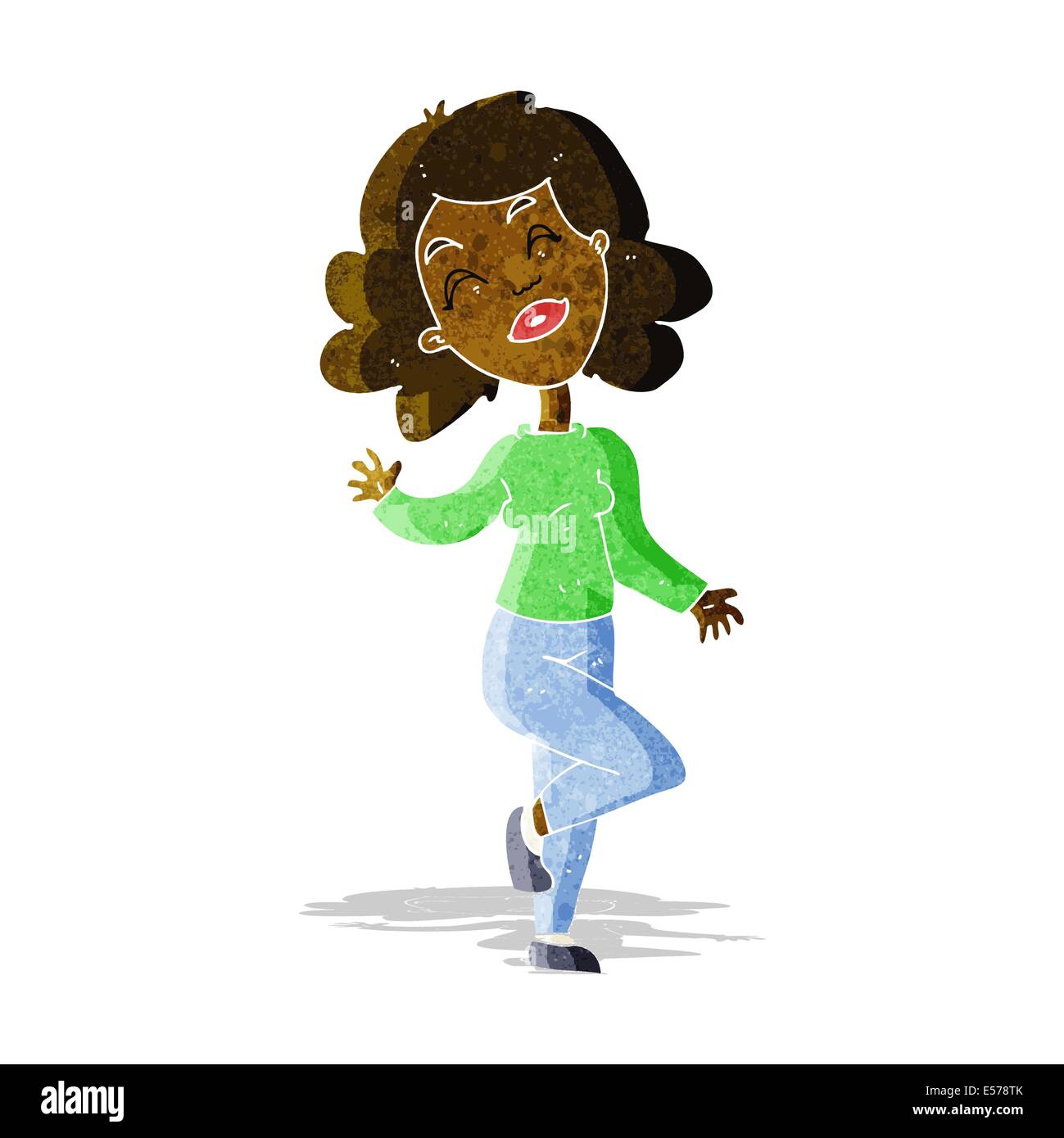 Cartoon drawing happy woman dancing hi-res stock photography and images ...