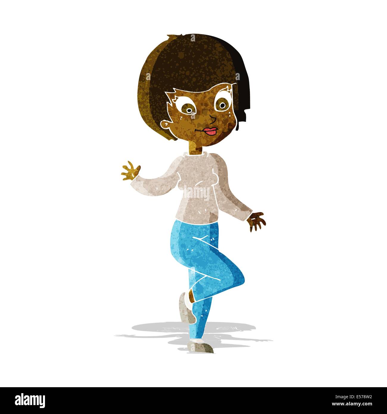 cartoon woman waving Stock Vector Image & Art - Alamy