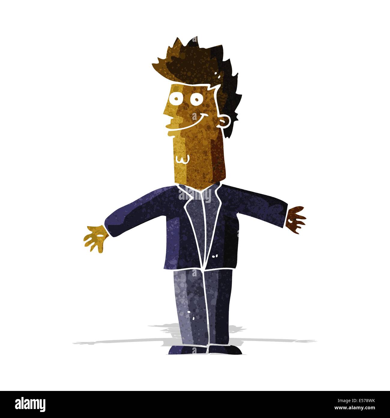 cartoon happy man with open arms Stock Vector Image & Art - Alamy