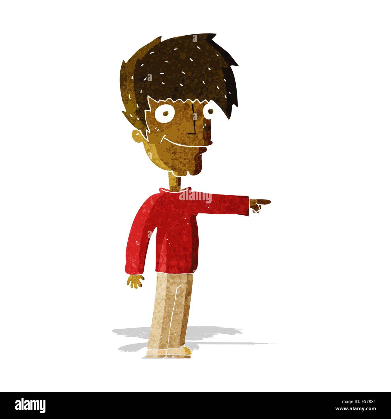 cartoon happy man pointing Stock Vector Image & Art - Alamy
