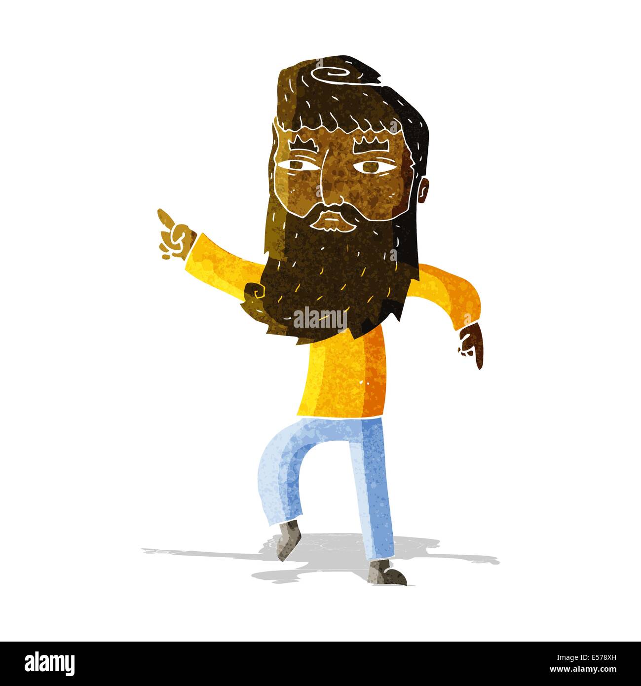 Cartoon man pointing way Cut Out Stock Images & Pictures - Alamy