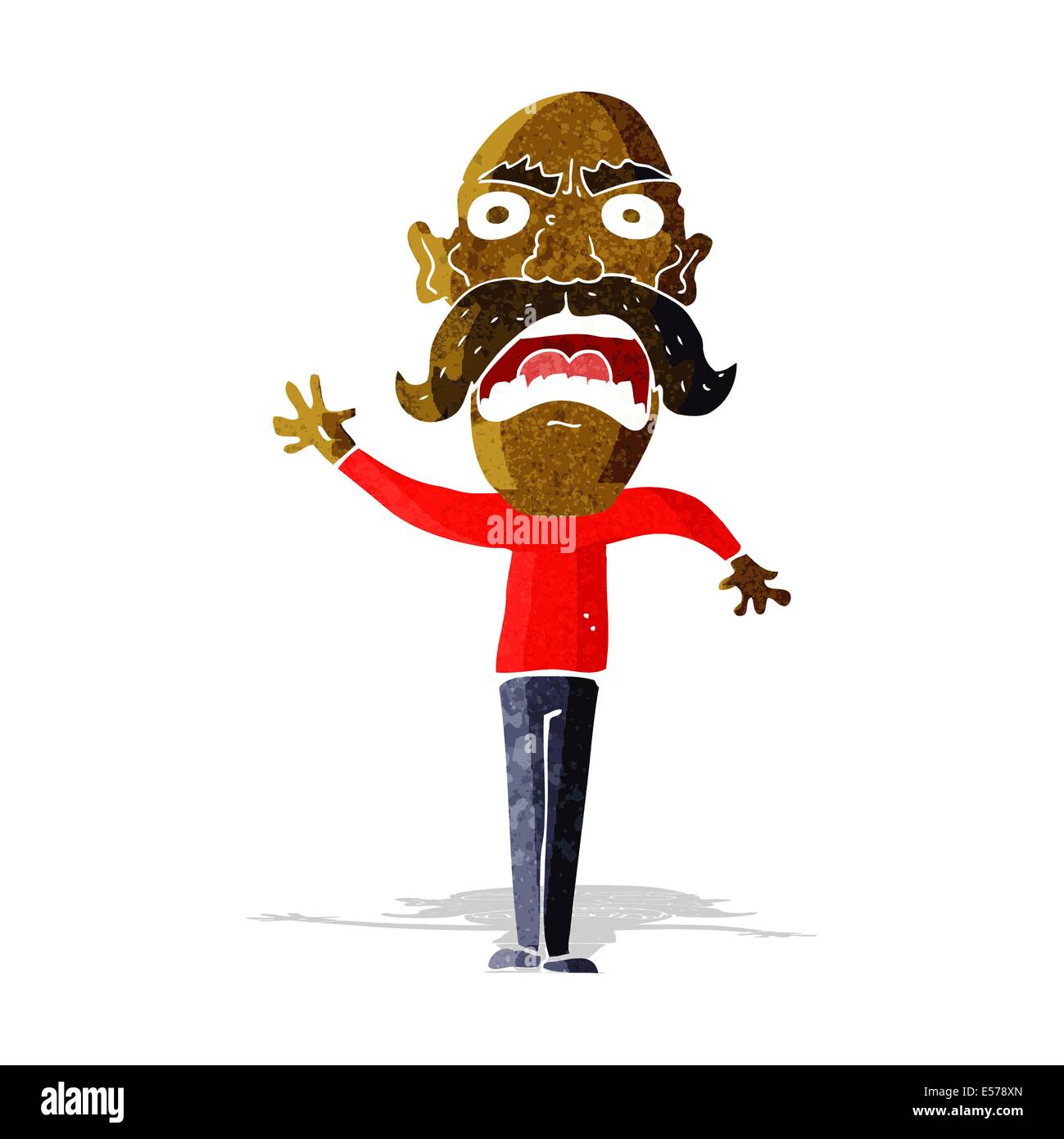 cartoon angry old man Stock Vector Image & Art - Alamy