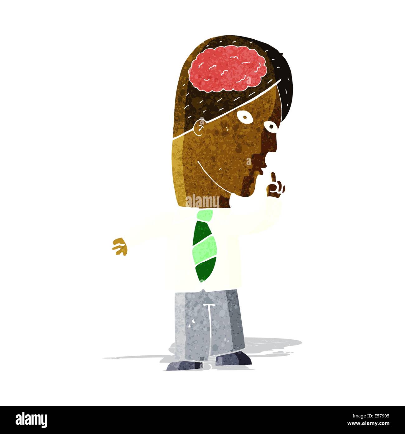 cartoon businessman with huge brain Stock Vector Image & Art - Alamy