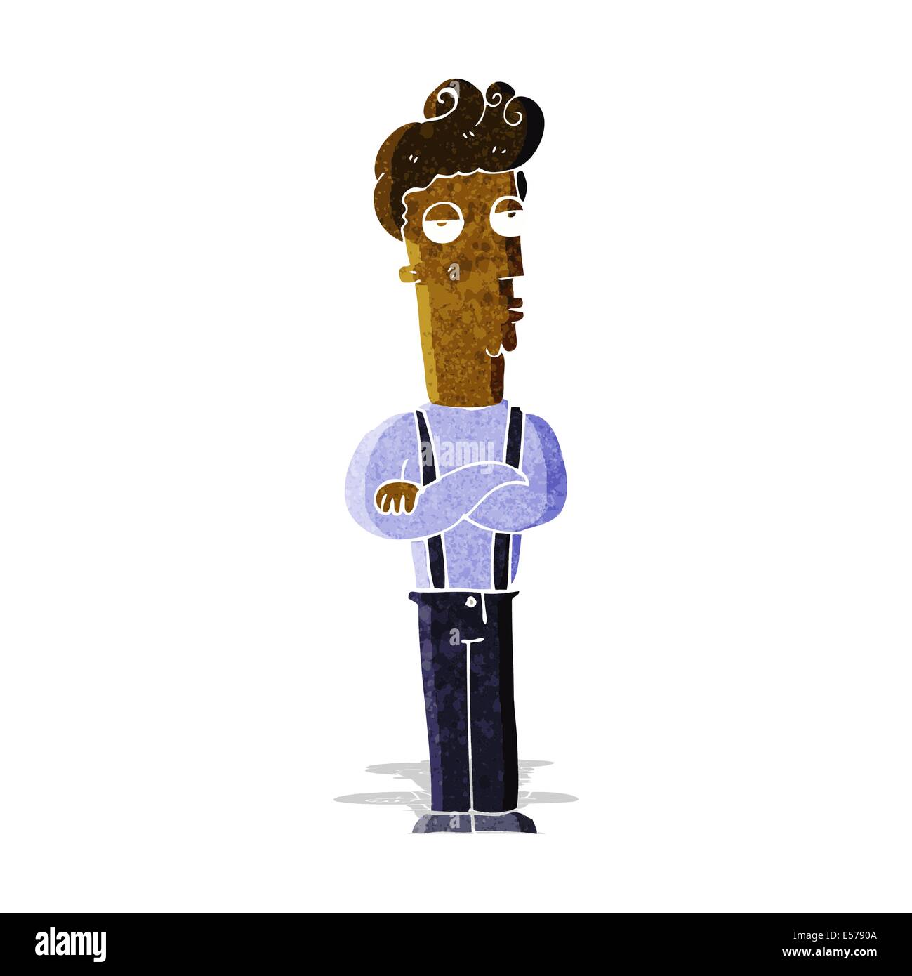 cartoon unimpressed man Stock Vector Image & Art - Alamy