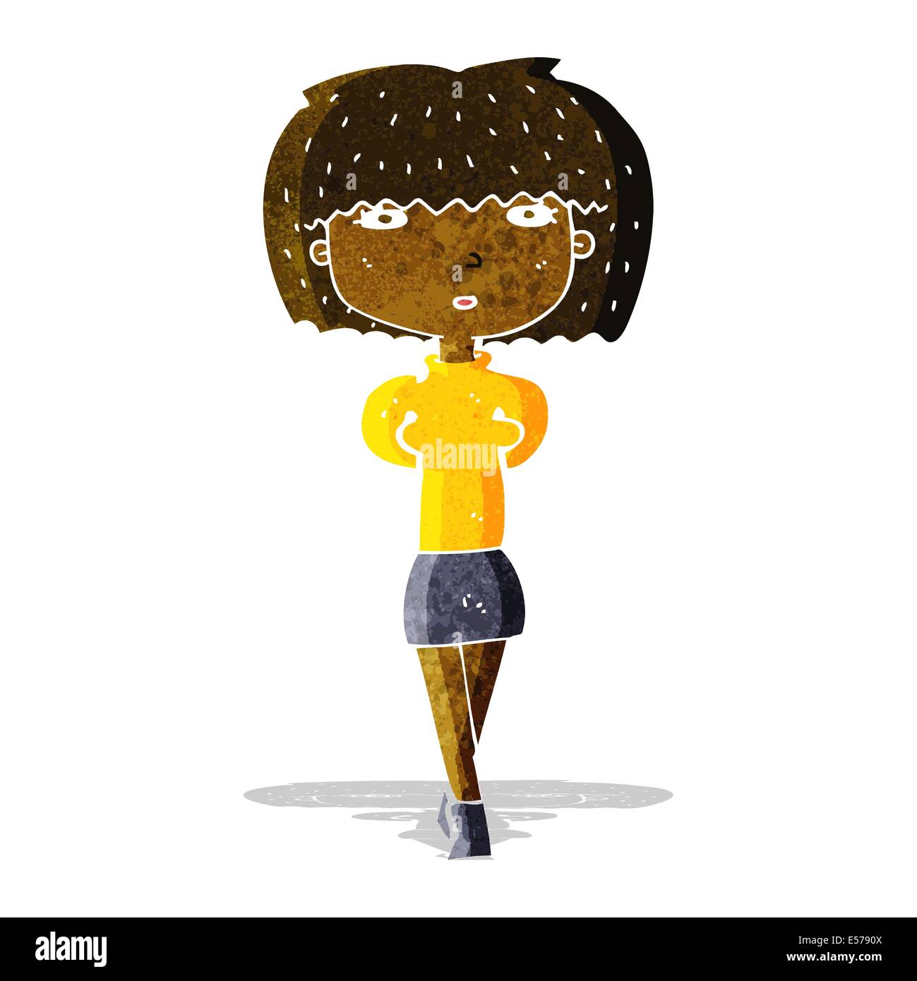 cartoon shy woman Stock Vector Image & Art - Alamy
