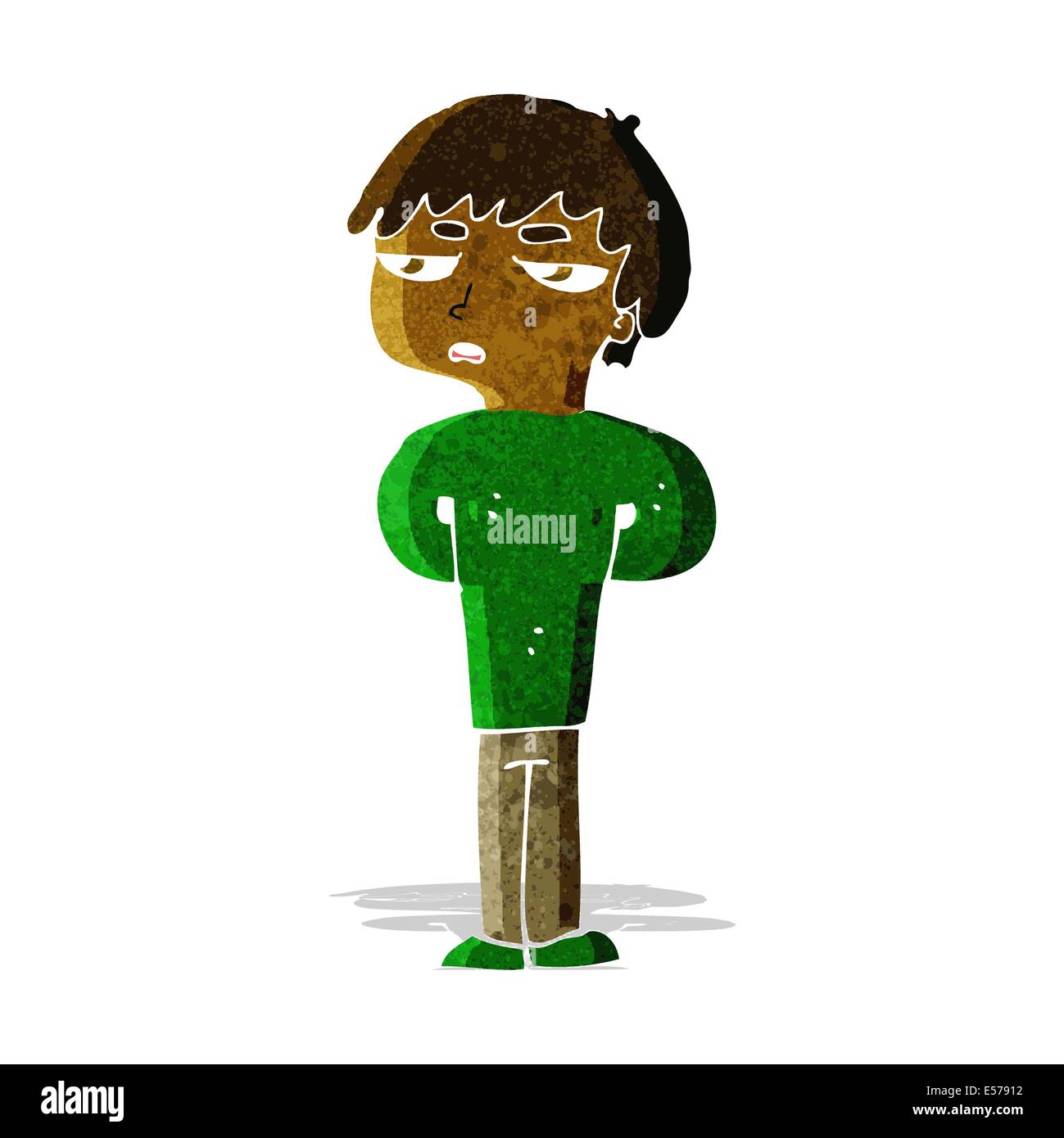 cartoon antisocial boy Stock Vector Image & Art - Alamy