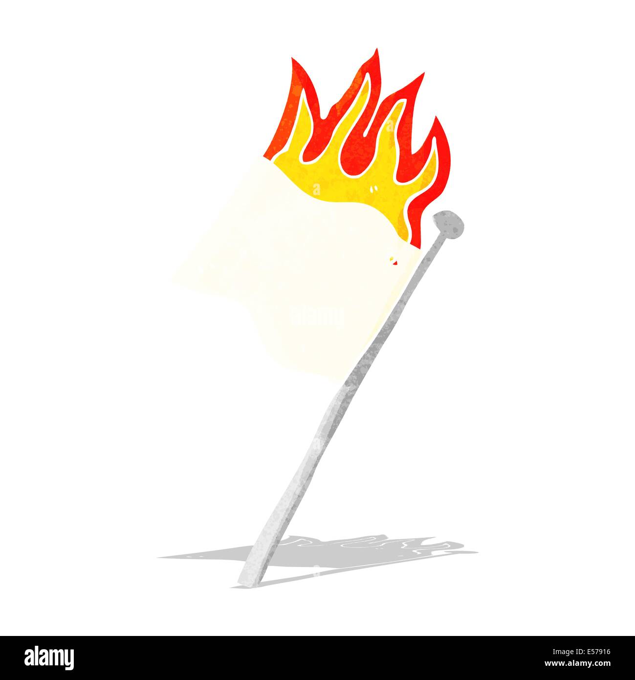 cartoon burning white flag Stock Vector Image & Art - Alamy