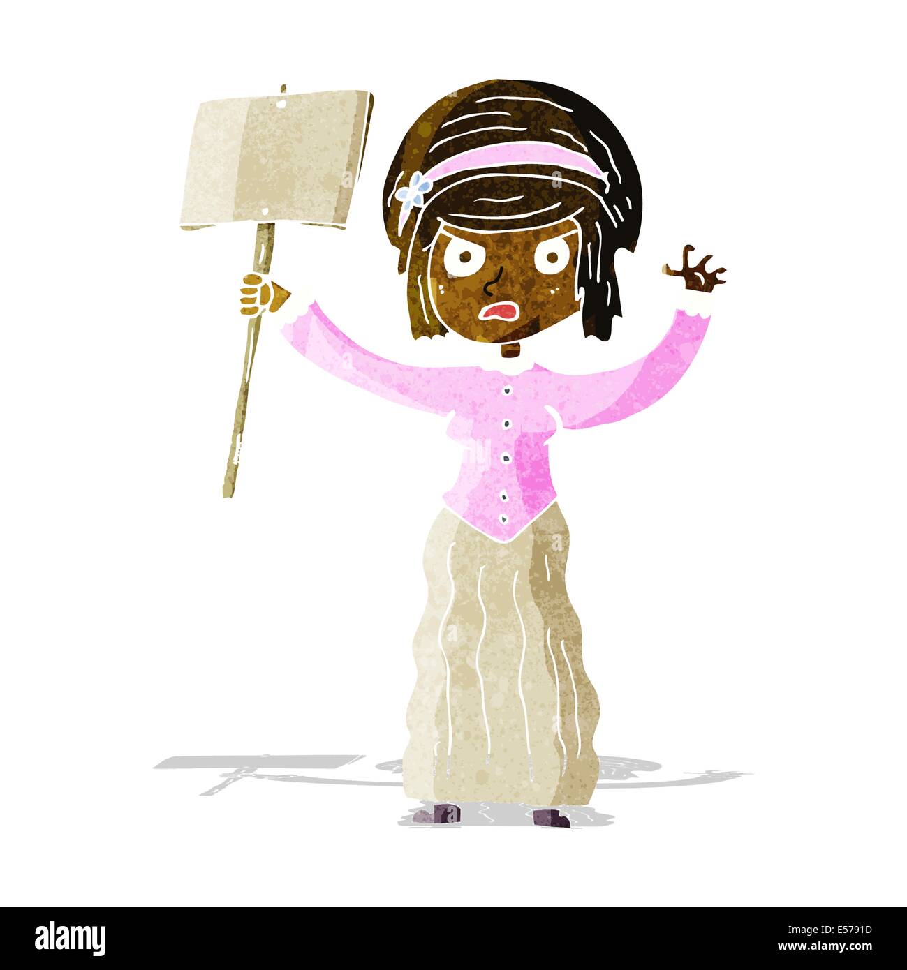 cartoon victorian woman protesting Stock Vector Image & Art - Alamy