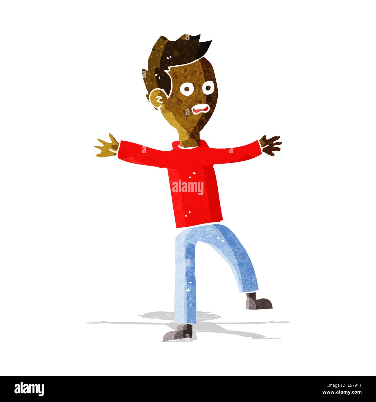 cartoon startled boy Stock Vector Image & Art - Alamy