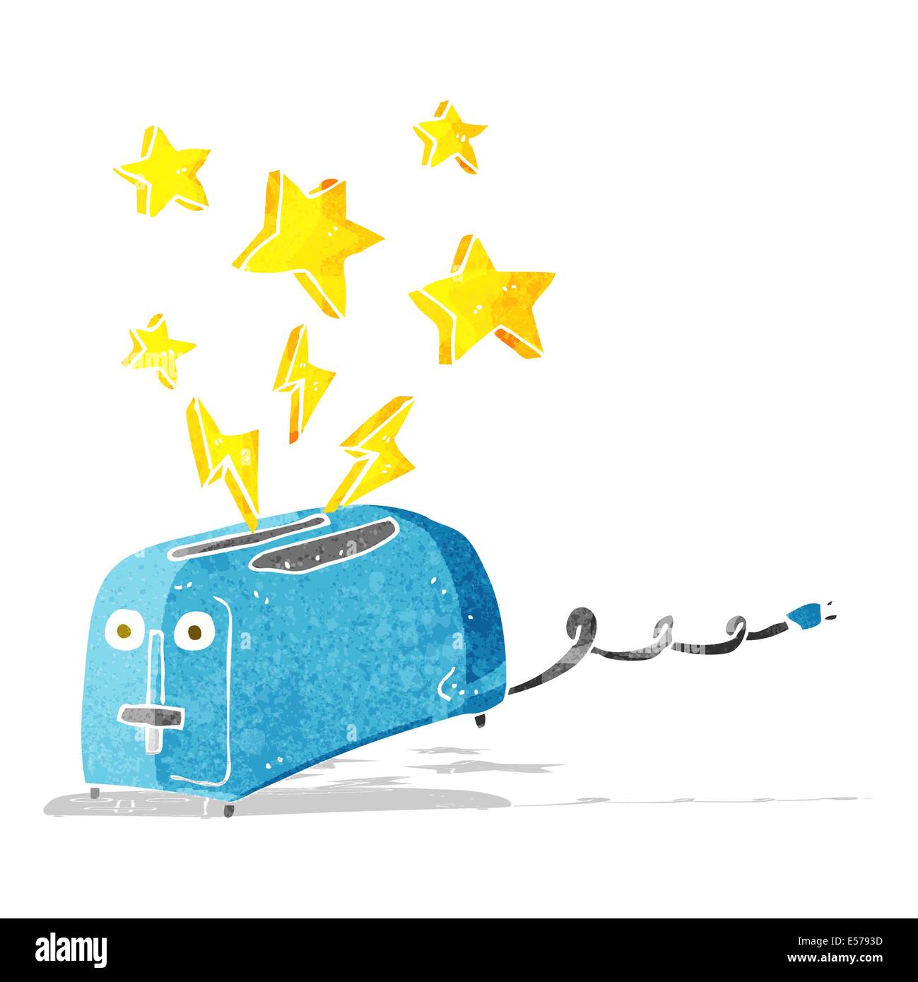 cartoon sparking toaster Stock Vector Image & Art - Alamy