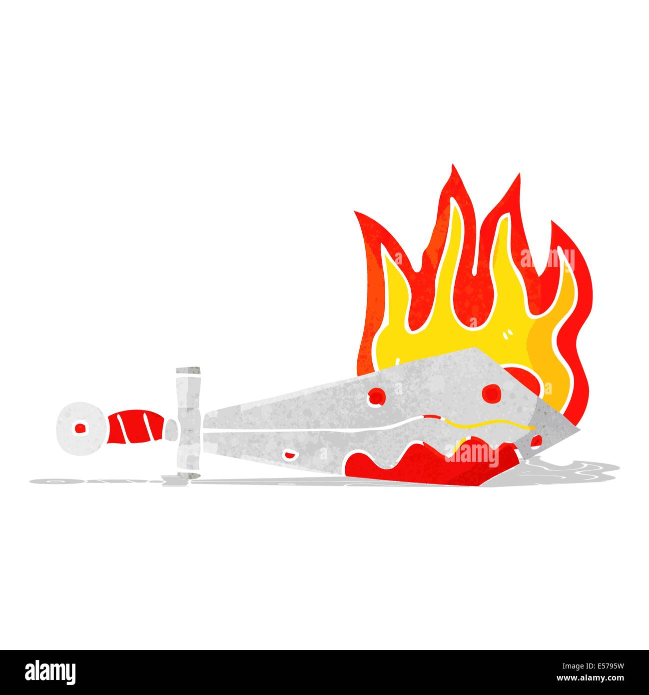 cartoon flaming sword Stock Vector Image & Art - Alamy