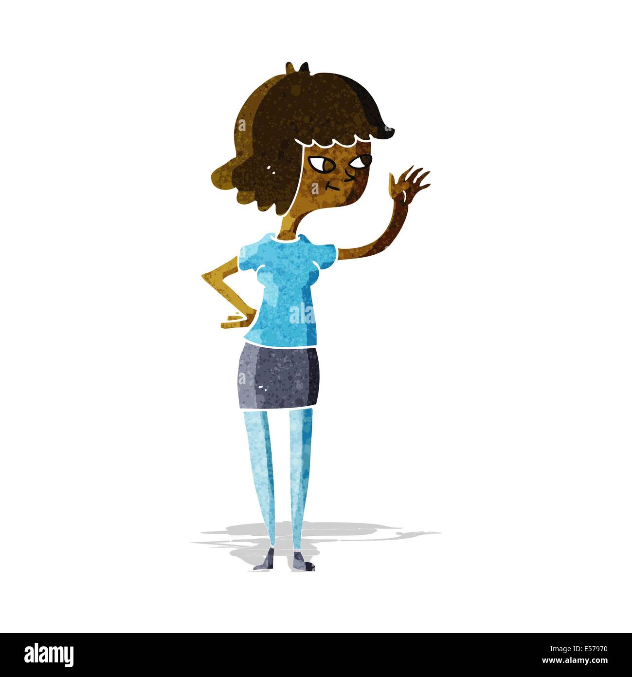 Woman waving hand friend Stock Vector Images - Alamy