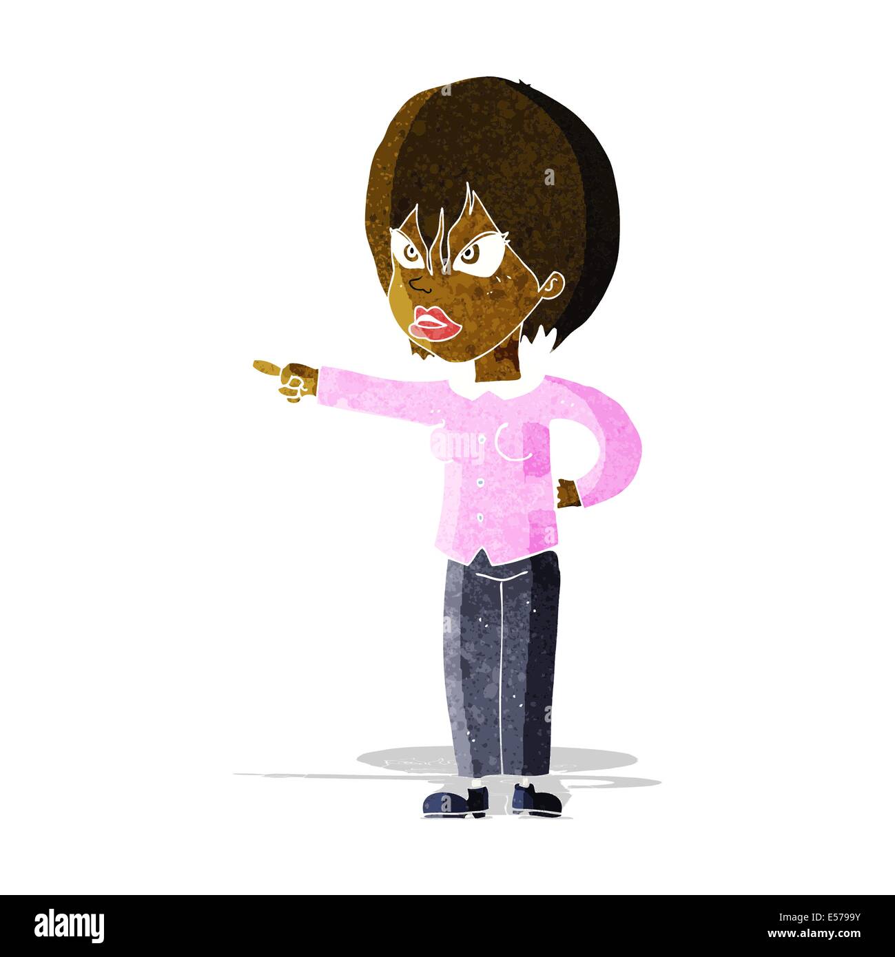 cartoon woman accusing Stock Vector Image & Art - Alamy