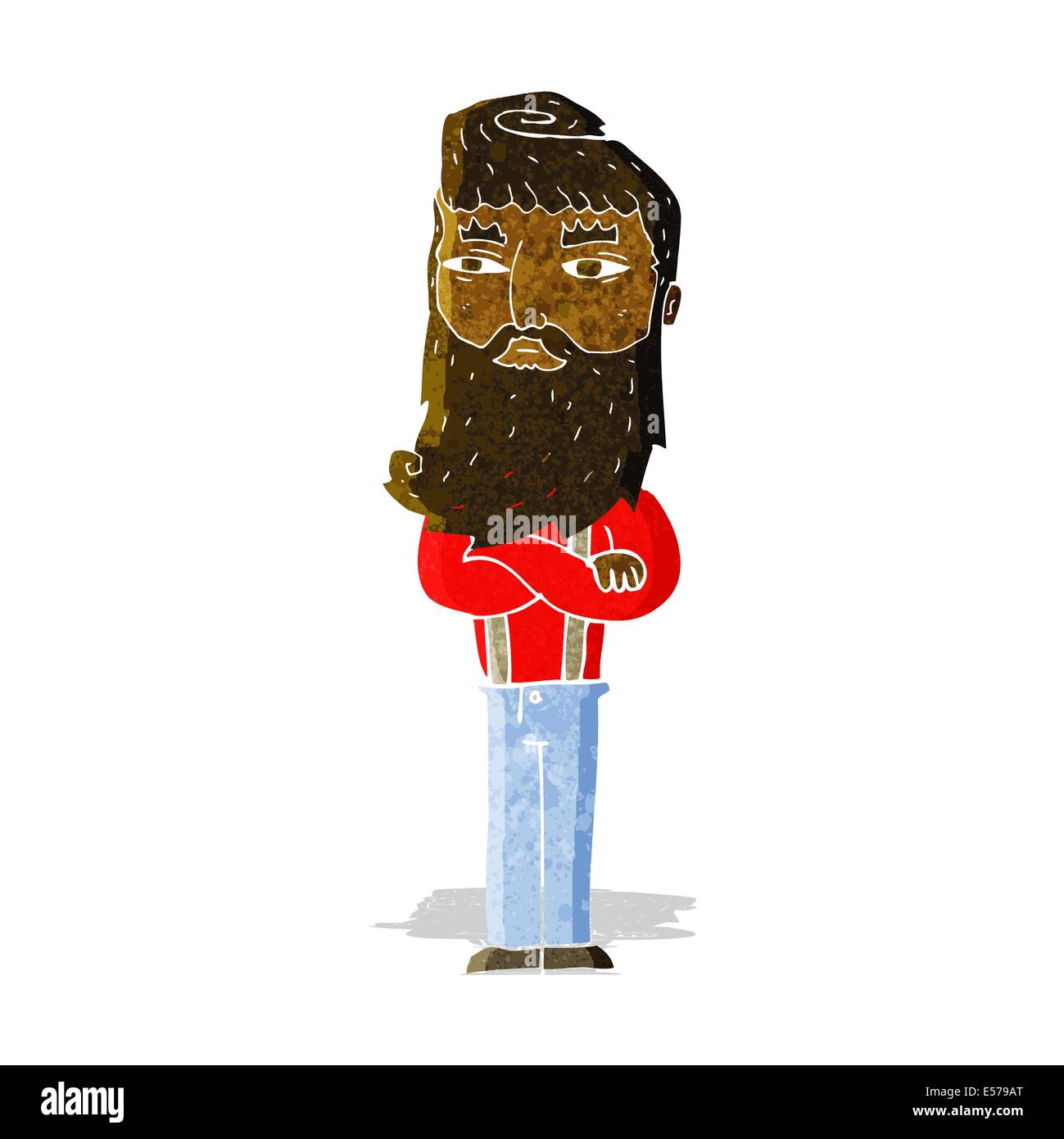 cartoon serious man with beard Stock Vector Image & Art - Alamy