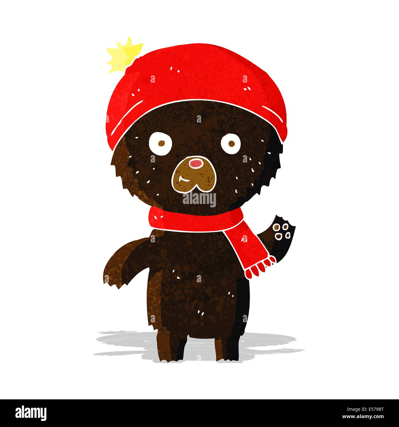 cartoon waving black bear Stock Vector Image & Art - Alamy