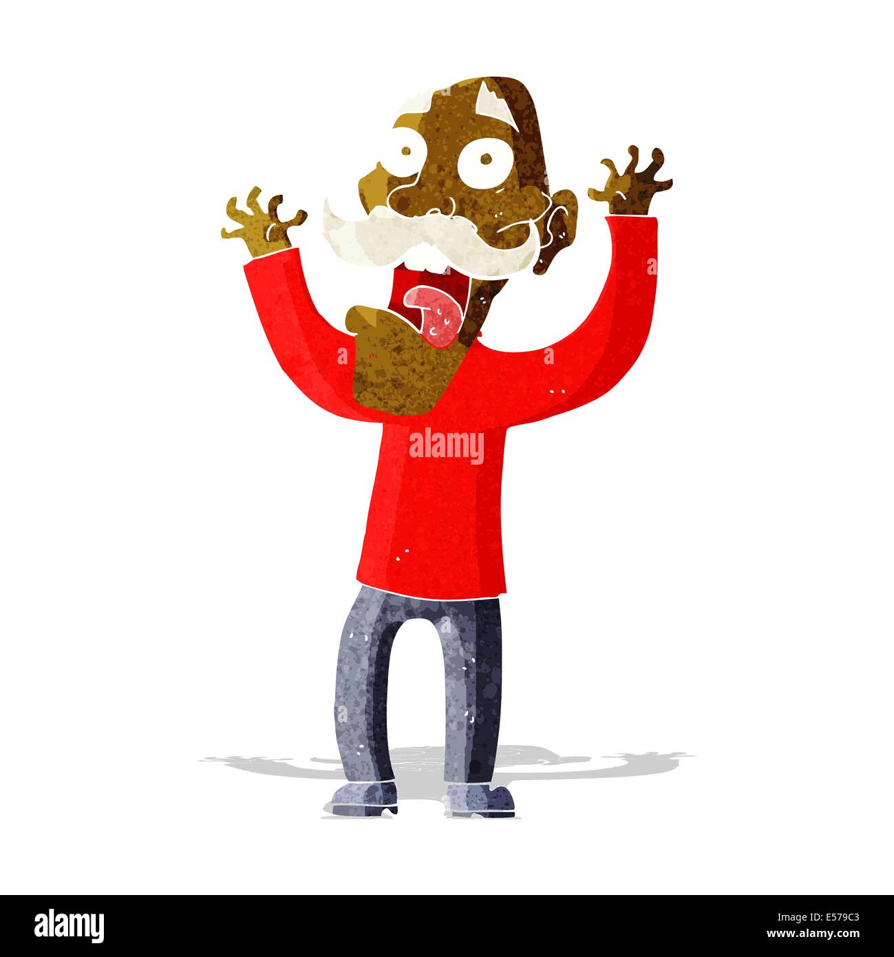 cartoon old man getting a fright Stock Vector Image & Art - Alamy