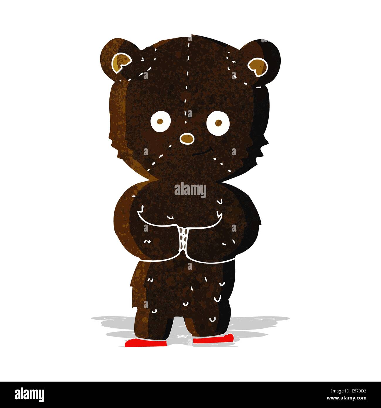 cartoon teddy black bear cub Stock Vector Image & Art - Alamy