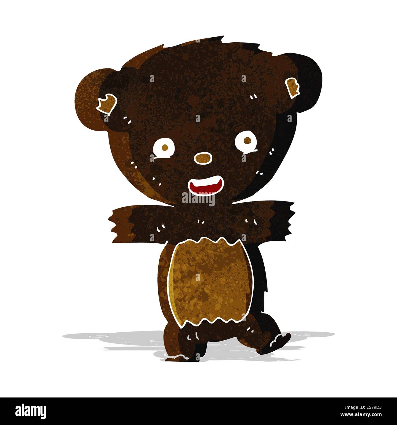 cartoon teddy black bear cub Stock Vector Image & Art - Alamy