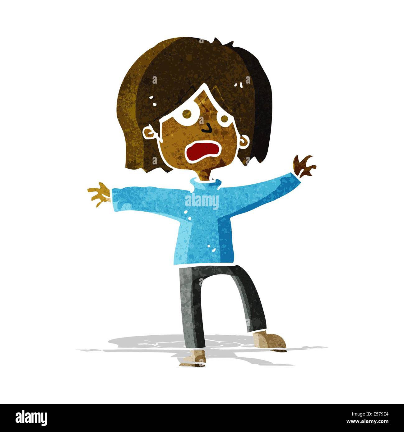 Hand drawn scared people Stock Vector Images - Alamy