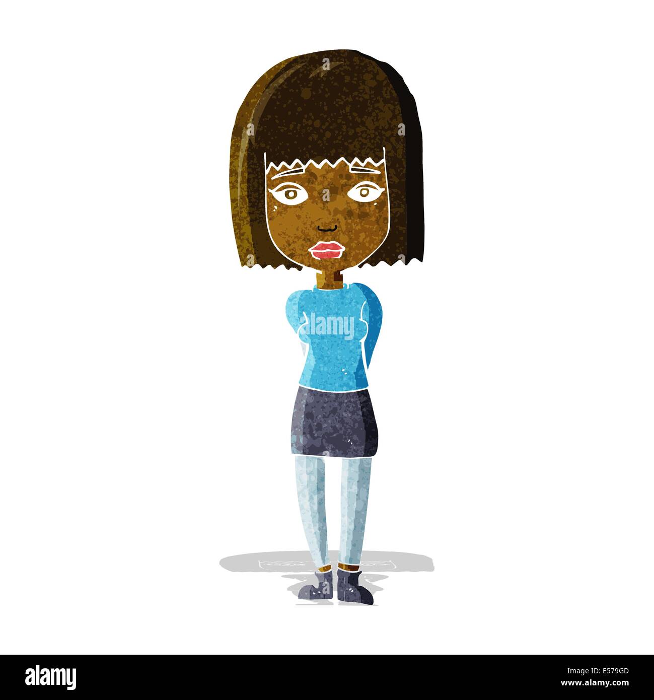 cartoon serious girl Stock Vector Image & Art - Alamy