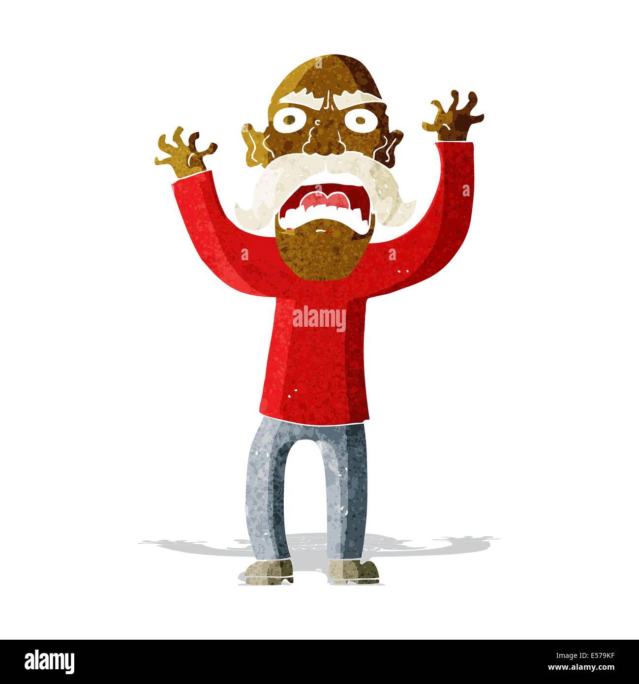 cartoon angry old man Stock Vector Image & Art - Alamy