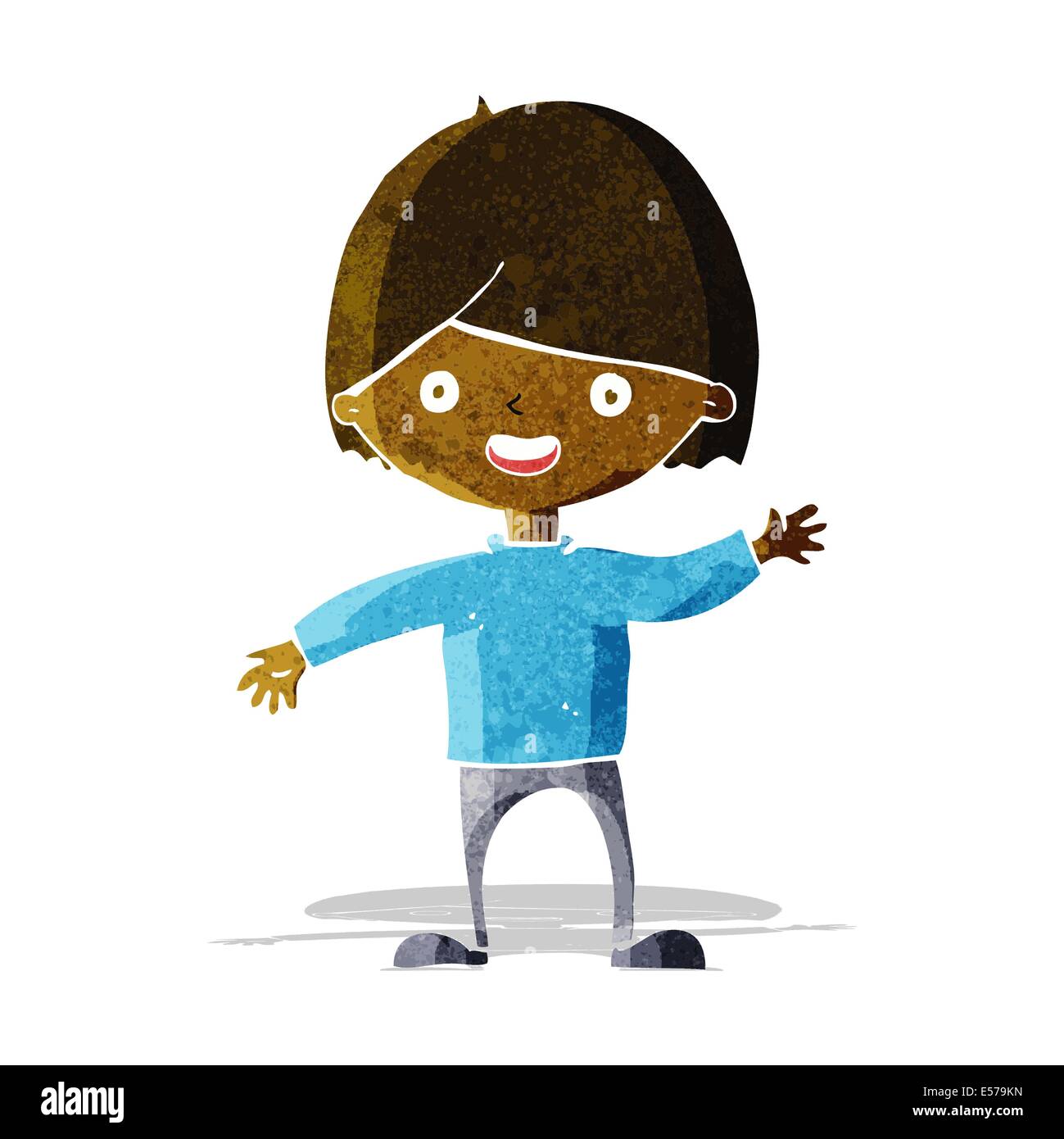 Cartoon waving boy hi-res stock photography and images - Alamy