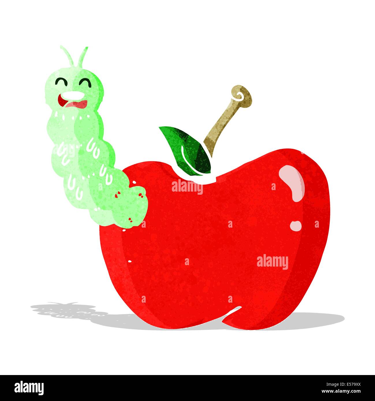 cartoon bug eating apple Stock Vector Image & Art - Alamy