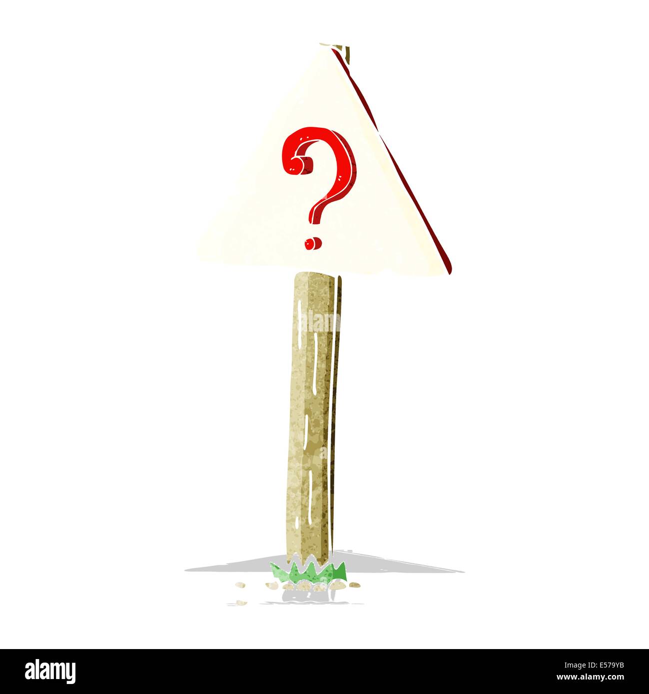 cartoon question mark sign post Stock Vector Image & Art - Alamy