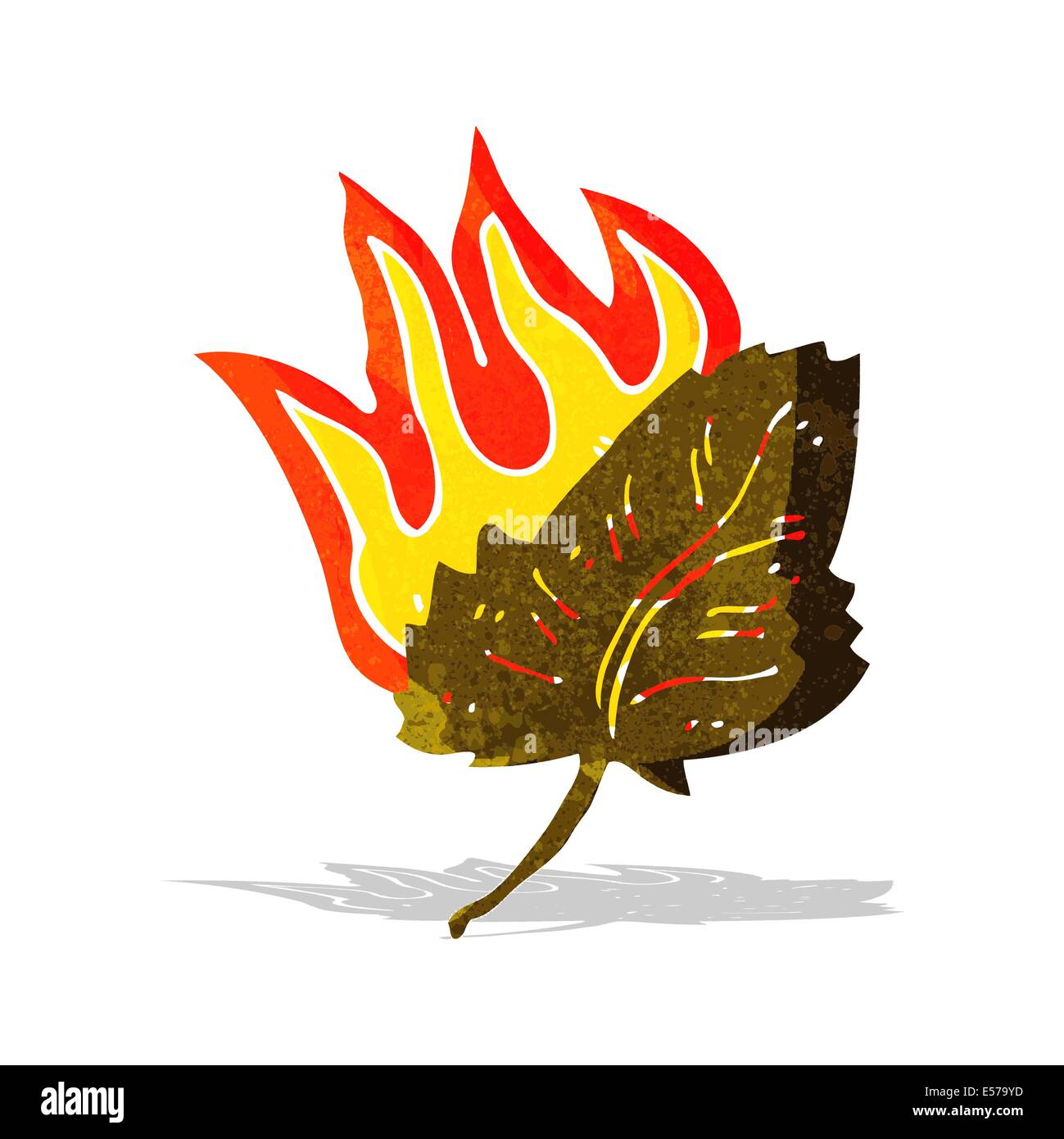 Cartoon burning dry leaf symbol hi-res stock photography and images - Alamy