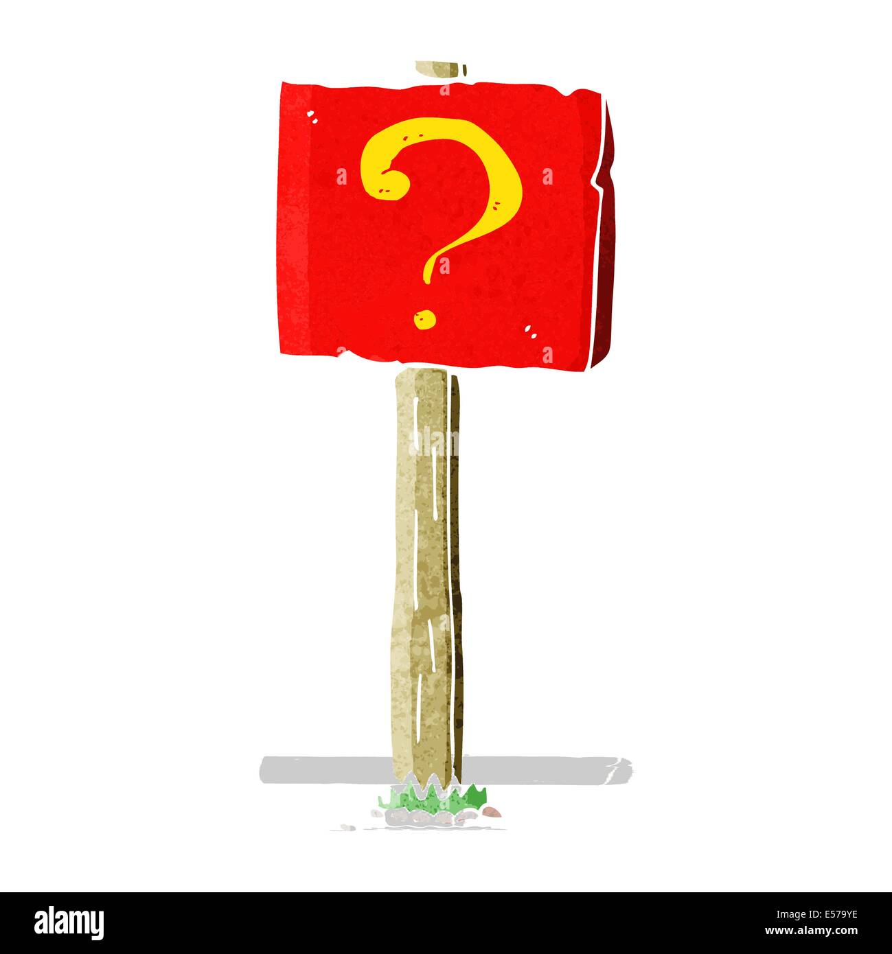 Cartoon signpost question mark hi-res stock photography and images - Alamy