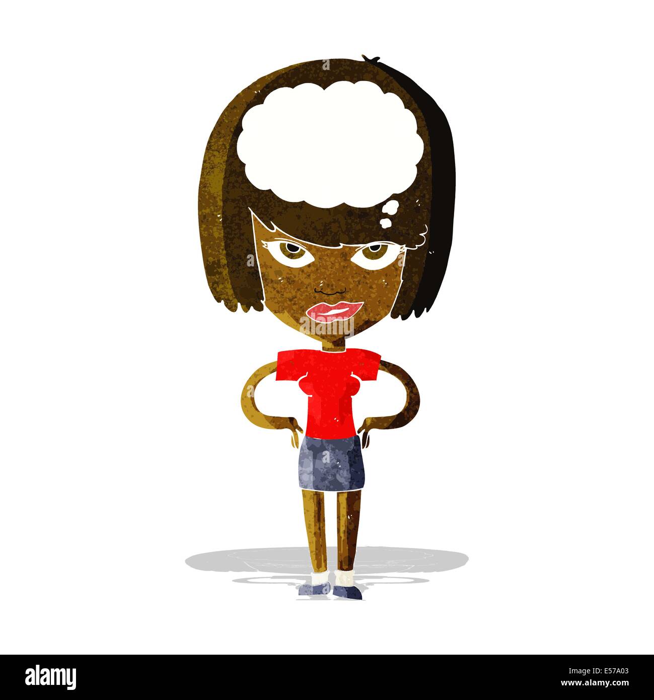 cartoon woman thinking Stock Vector Image & Art - Alamy