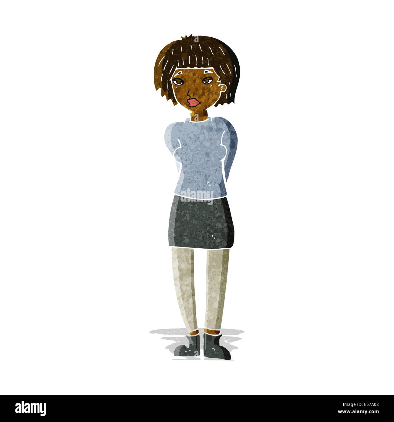 cartoon shy woman Stock Vector Image & Art - Alamy