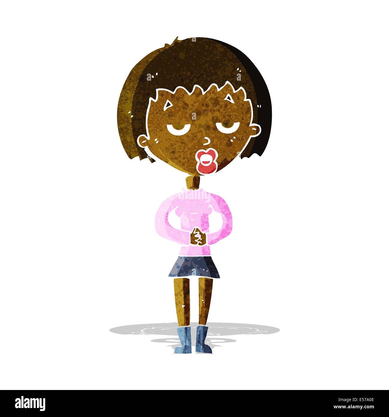 cartoon bored woman waiting Stock Vector Image & Art - Alamy