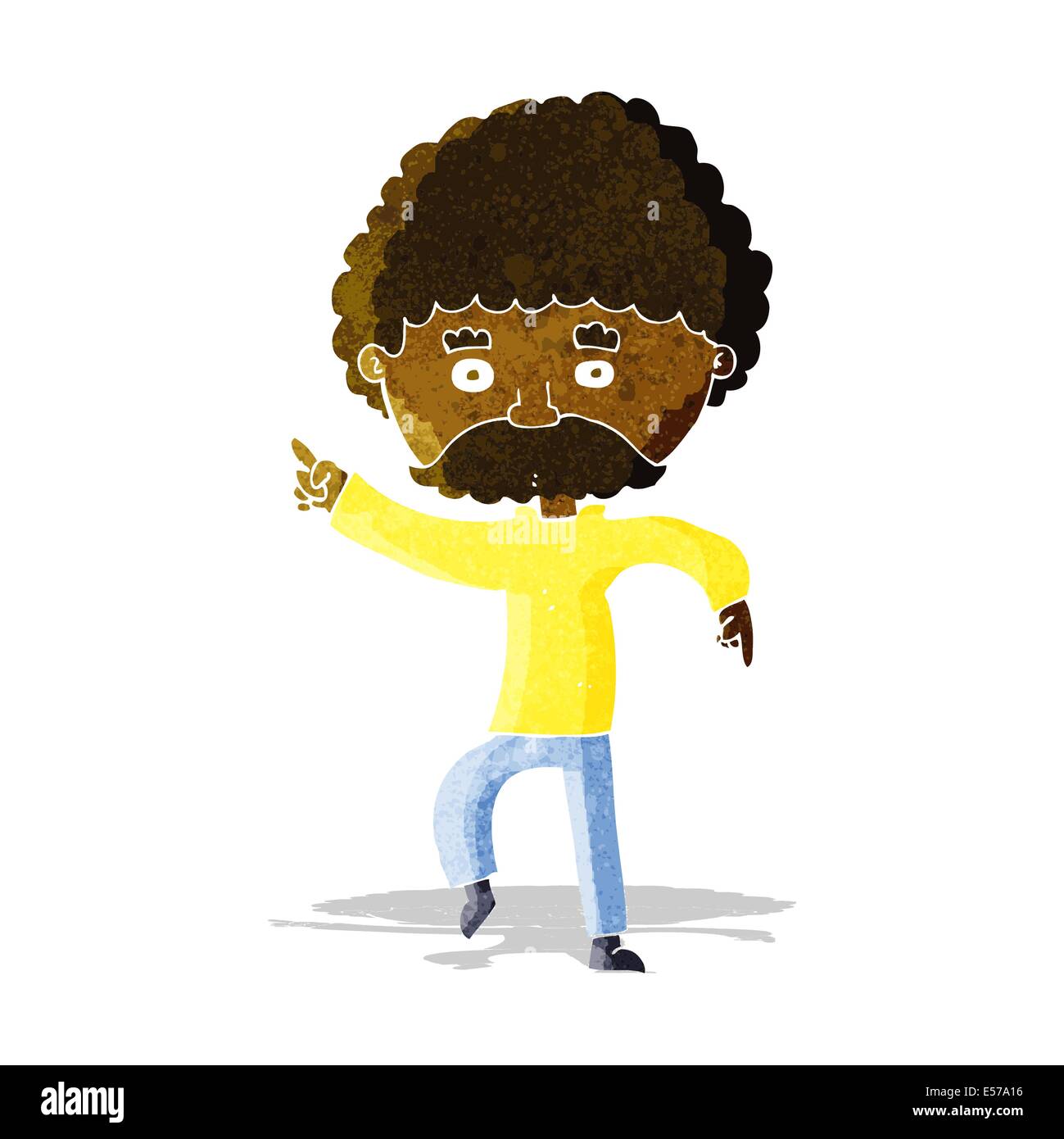 Cartoon Seventies Style Man Disco Dancing Stock Vector Image And Art Alamy