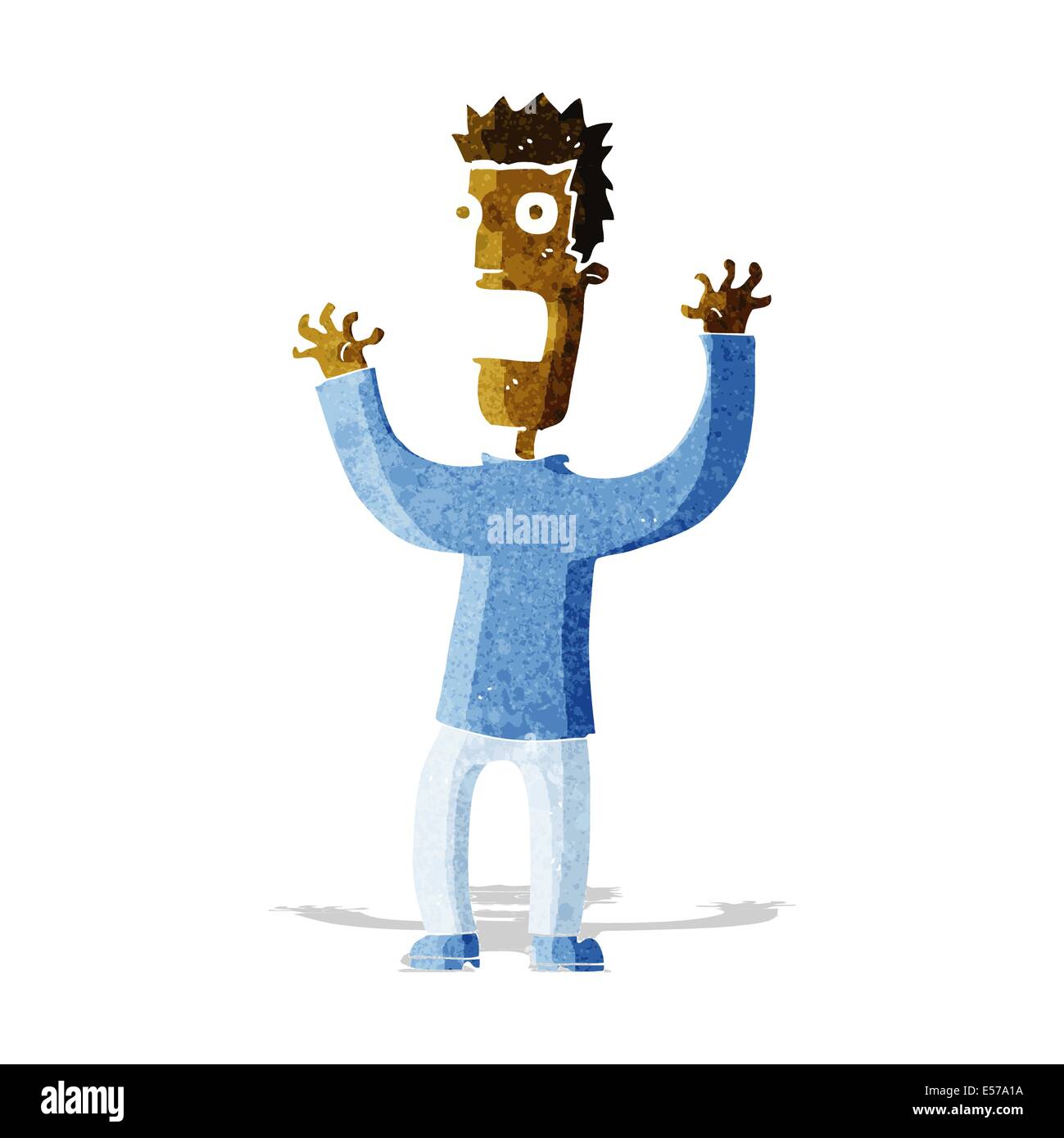 cartoon terrified man Stock Vector Image & Art - Alamy
