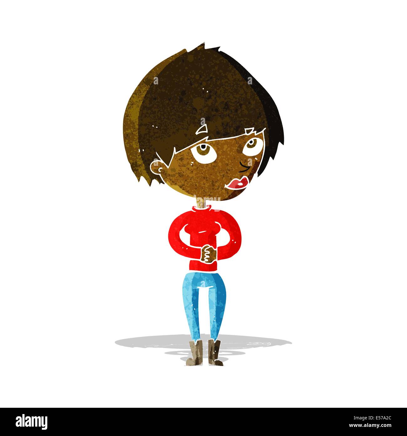 cartoon woman considering Stock Vector Image & Art - Alamy