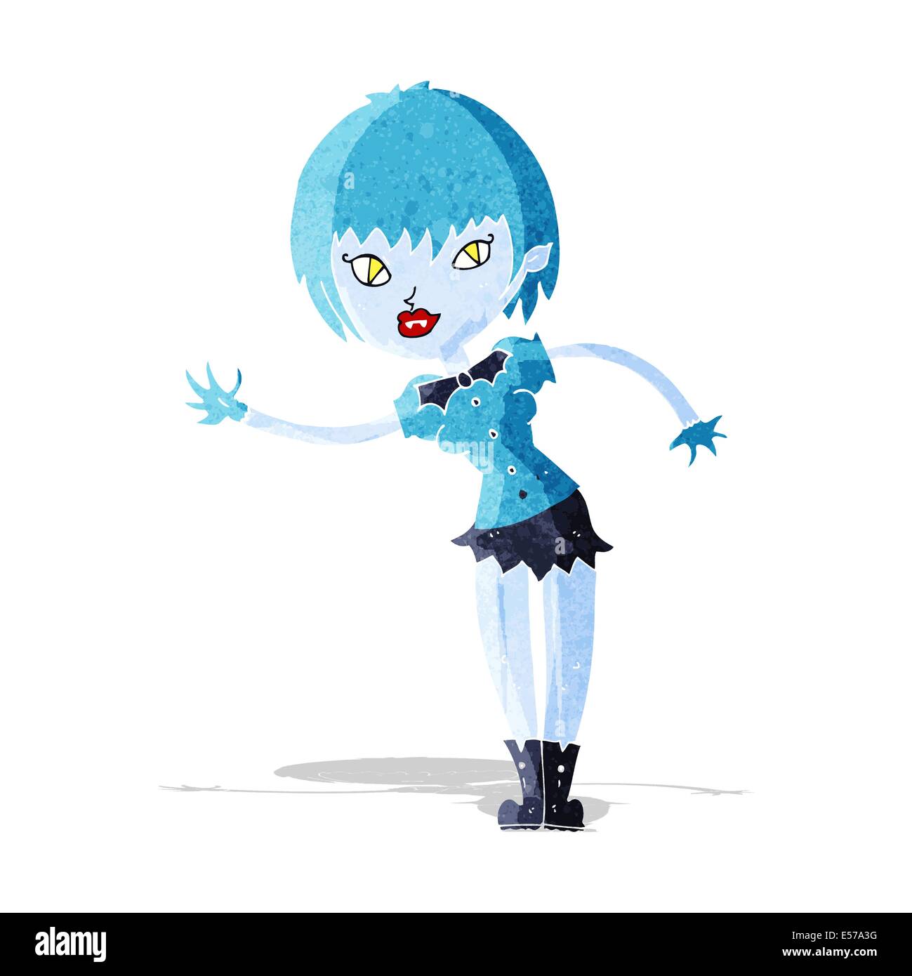 cartoon vampire girl welcoming Stock Vector Image & Art - Alamy