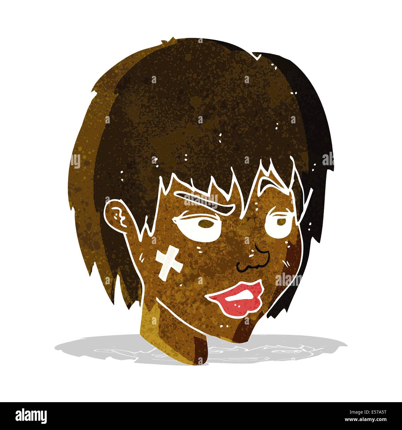 cartoon woman with plaster on face Stock Vector Image & Art - Alamy