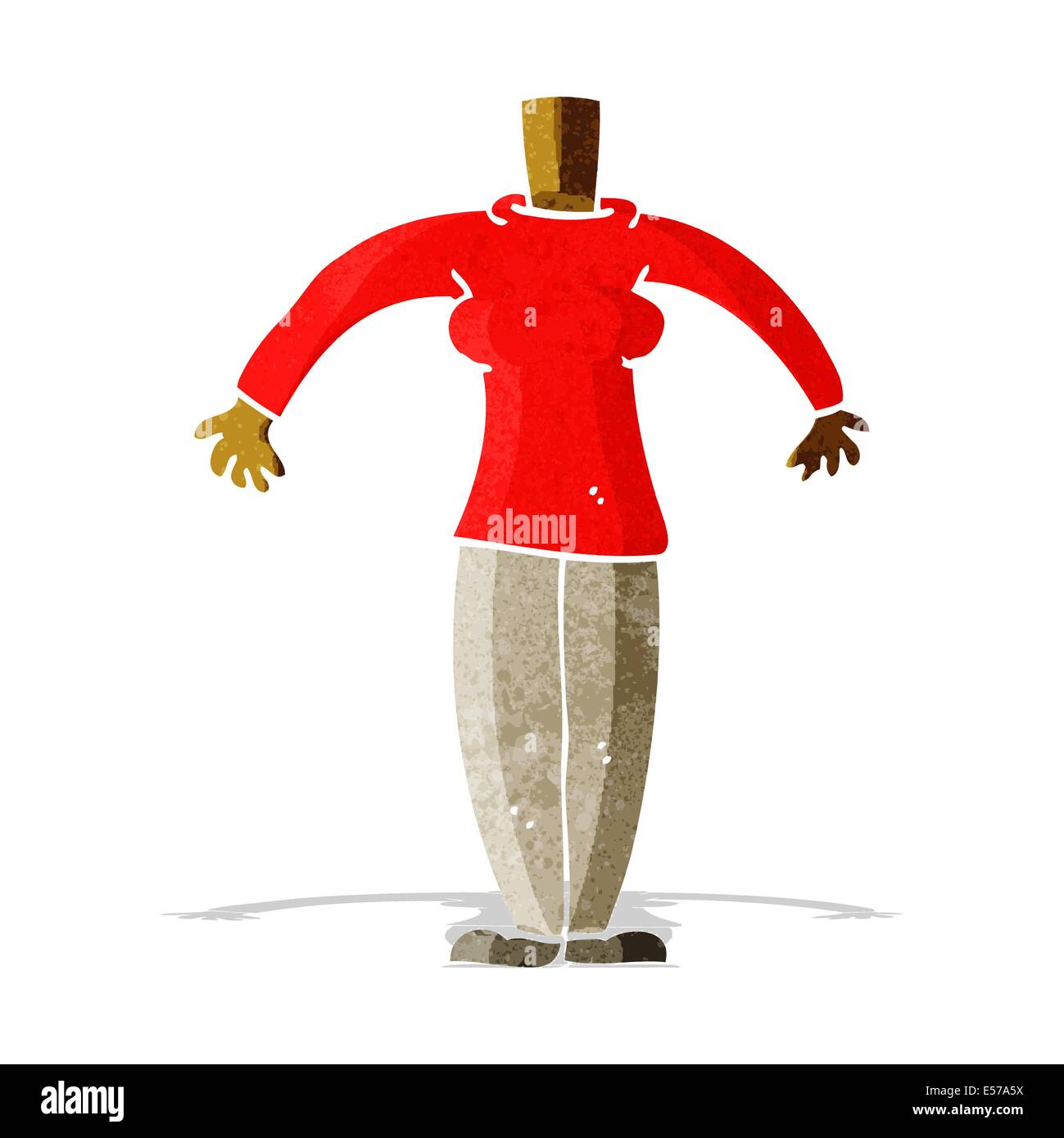 cartoon female body (add photos or mix and match cartoons Stock Vector ...