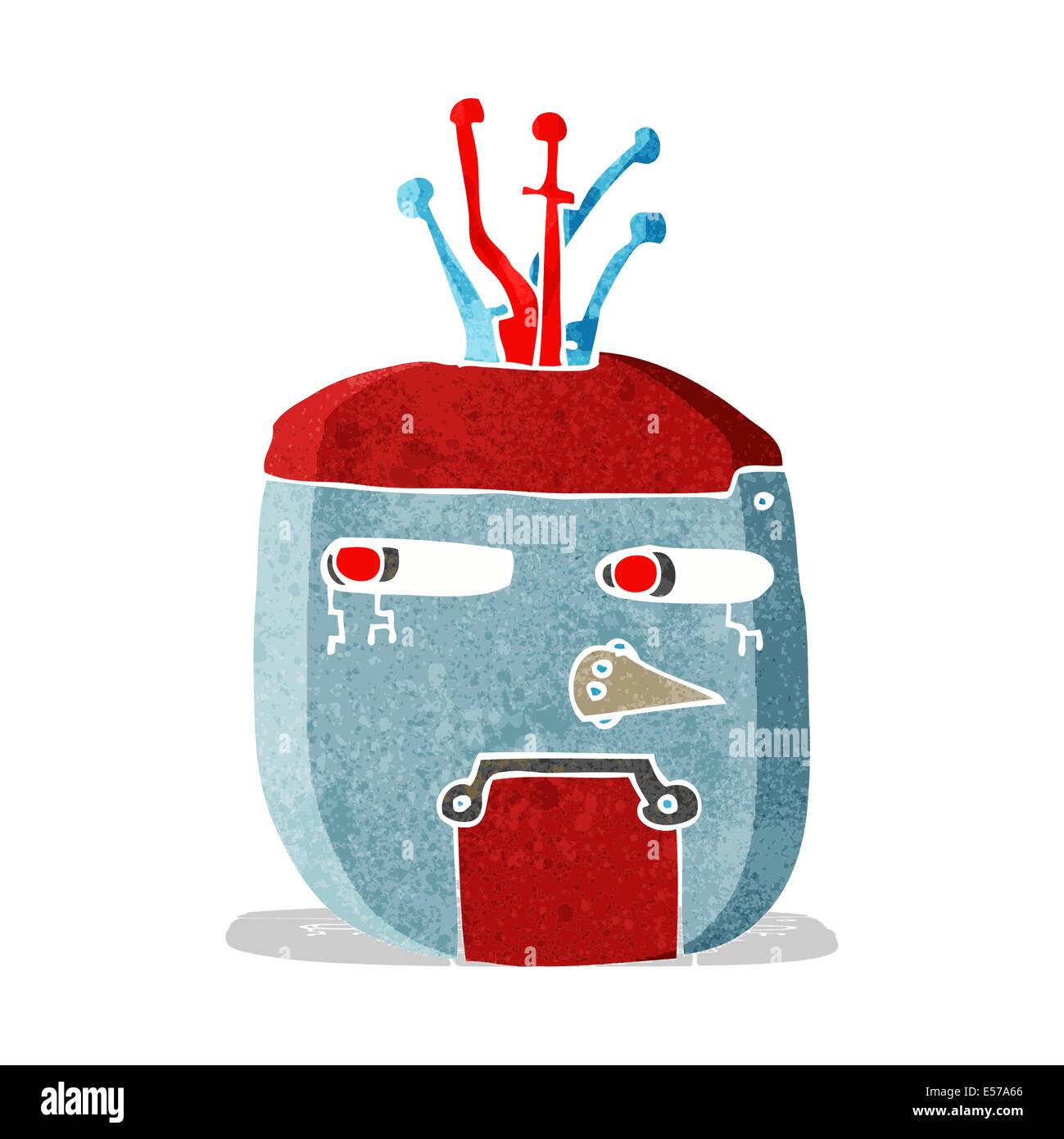 Cartoon gold robot head Cut Out Stock Images & Pictures - Alamy