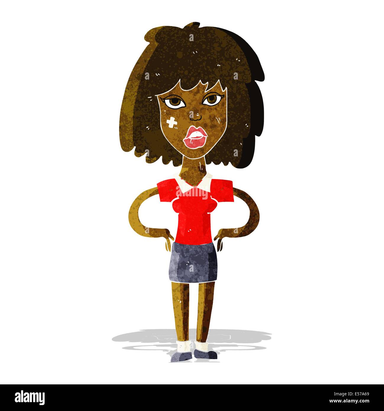 cartoon tough woman Stock Vector Image & Art - Alamy