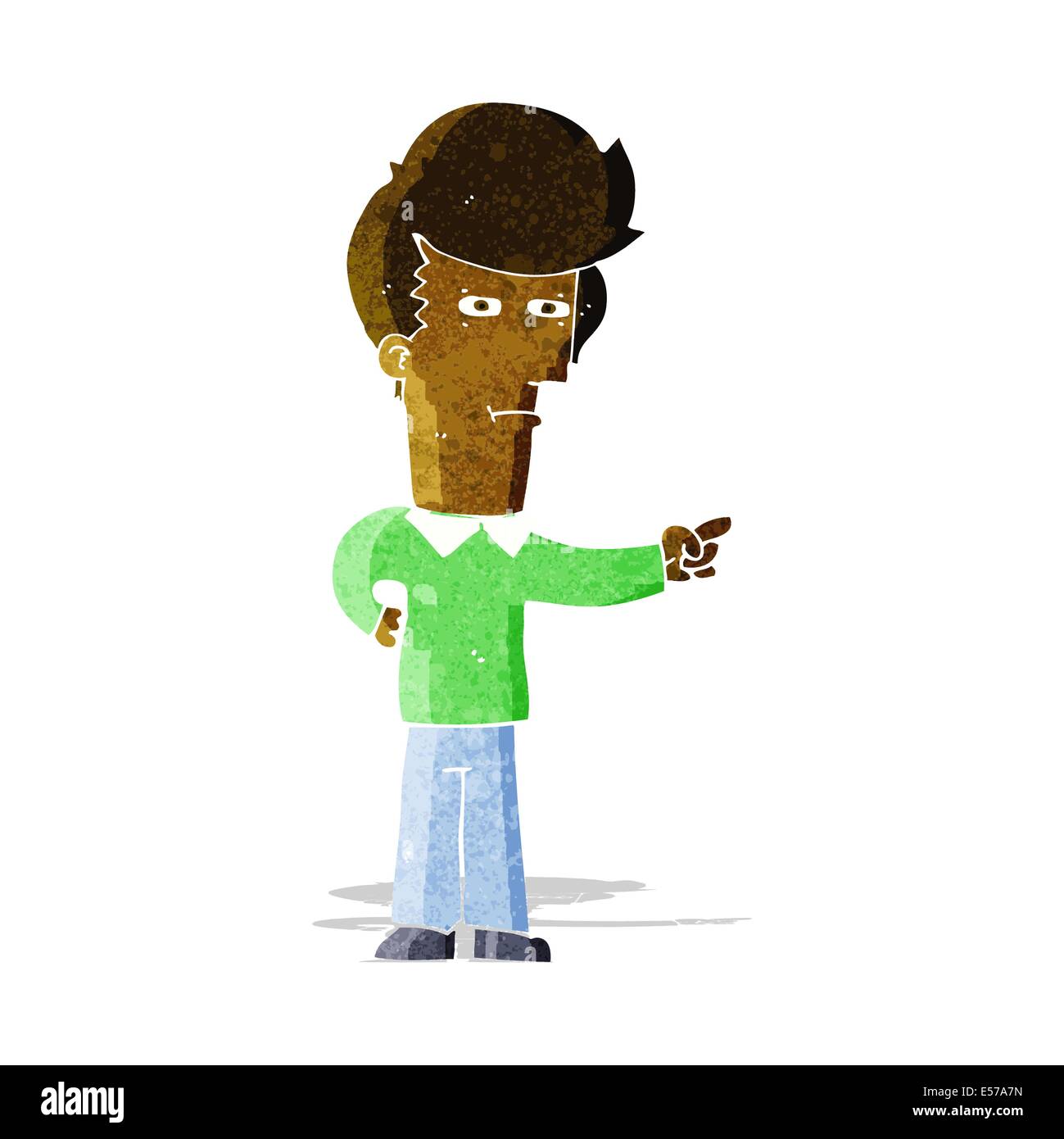 Boy pointing finger cartoon Cut Out Stock Images & Pictures - Alamy