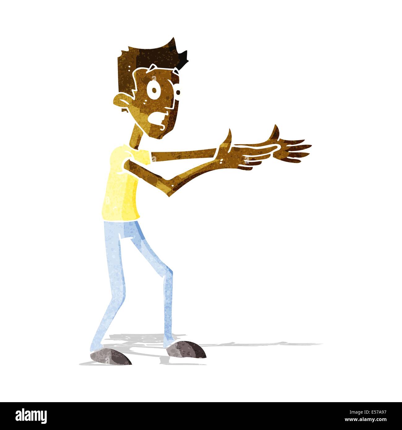 cartoon man desperately explaining Stock Vector Image & Art - Alamy