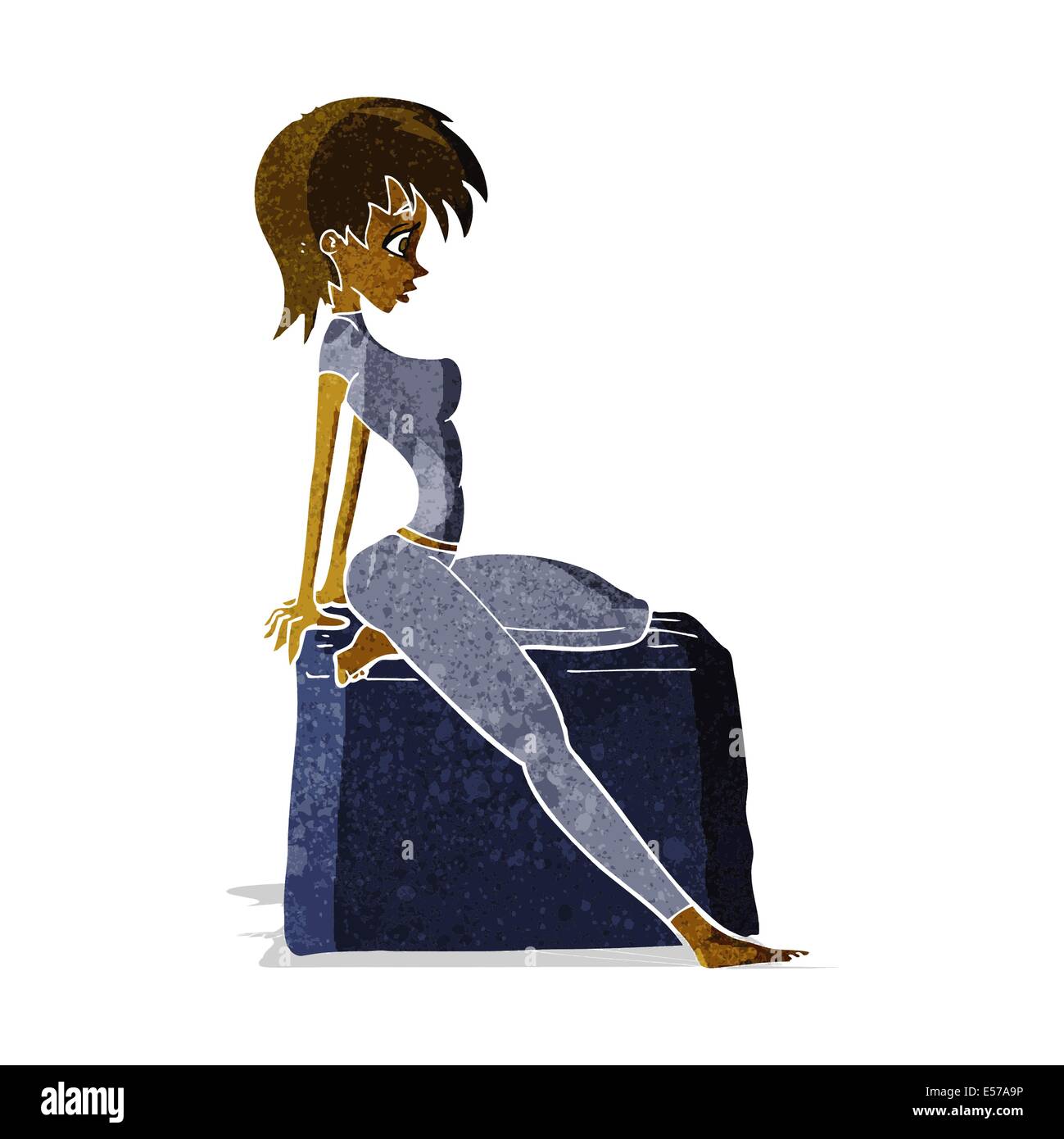 cartoon pin up pose girl Stock Vector Image & Art - Alamy