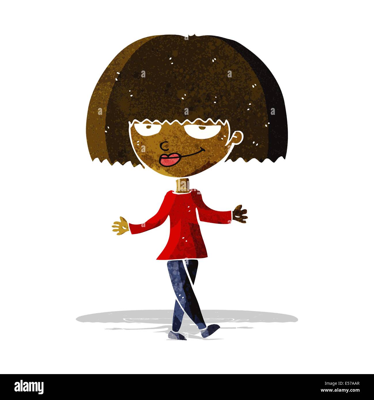 cartoon smug looking woman Stock Vector Image & Art - Alamy