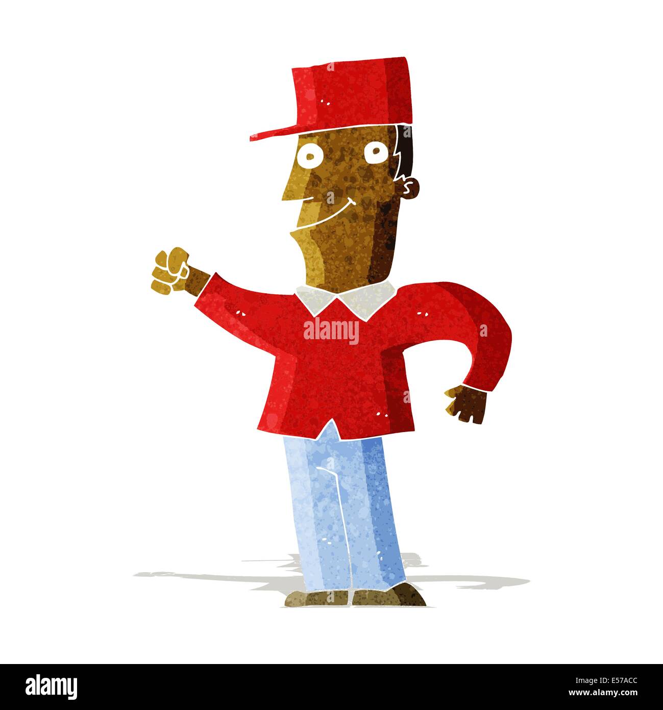 Cartoon man punching air Stock Vector Images - Alamy